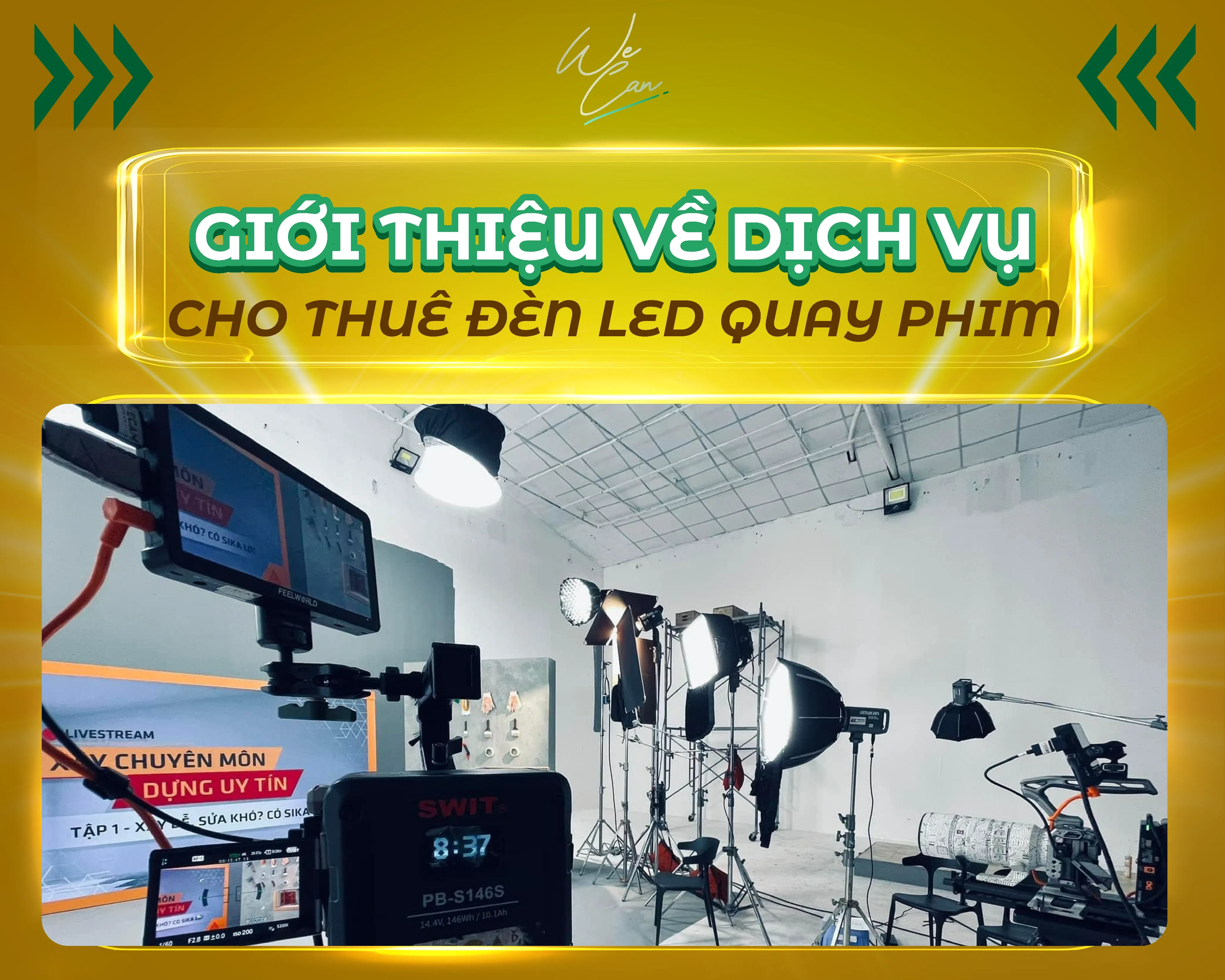 Cho thuê đèn LED quay phim – Đa dạng mẫu, giá tốt